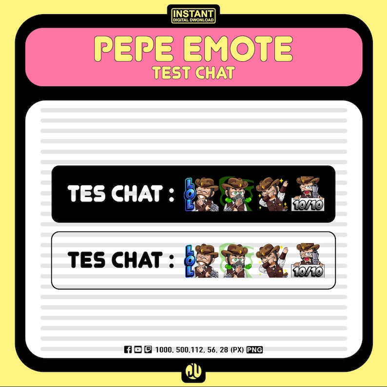 8x Sheriff Pepe Emote Pack | Western Meme Twitch & Discord Emotes ...