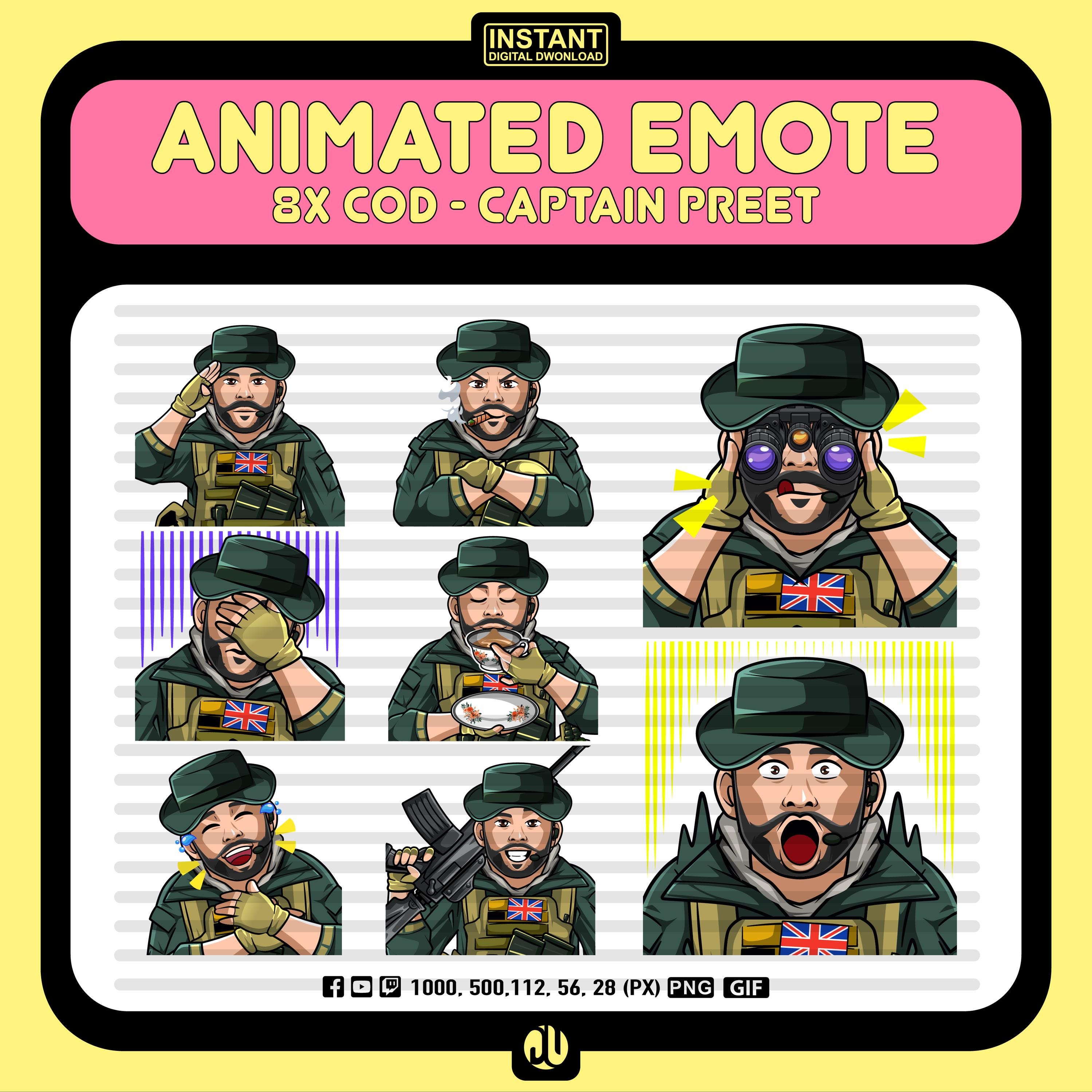 8x Tactical FPS Gamer Animated Emote Pack | Military Meme Gifs for ...