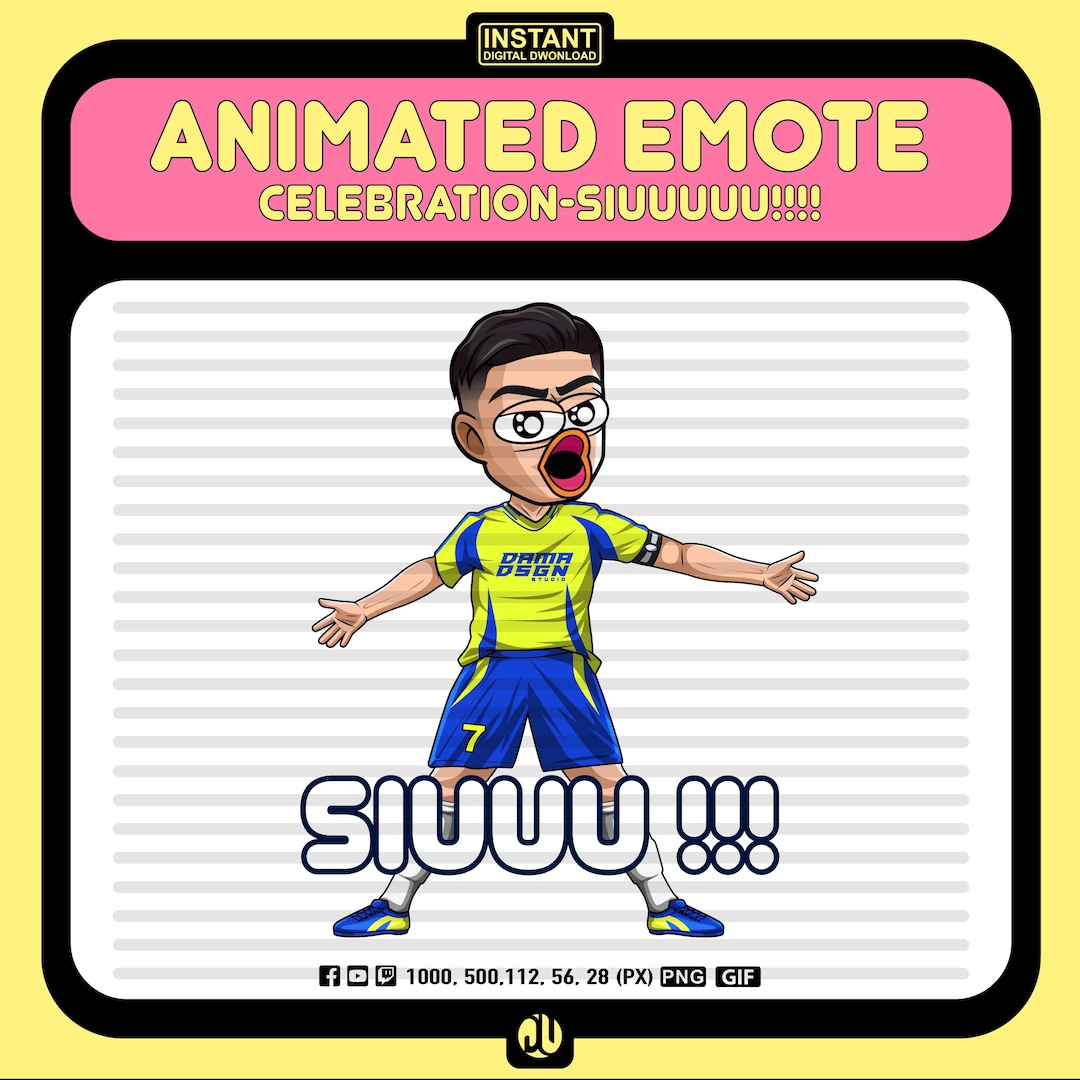 C. Yonaldo Animated Soccer Celebration Emote | Football Player Meme for ...