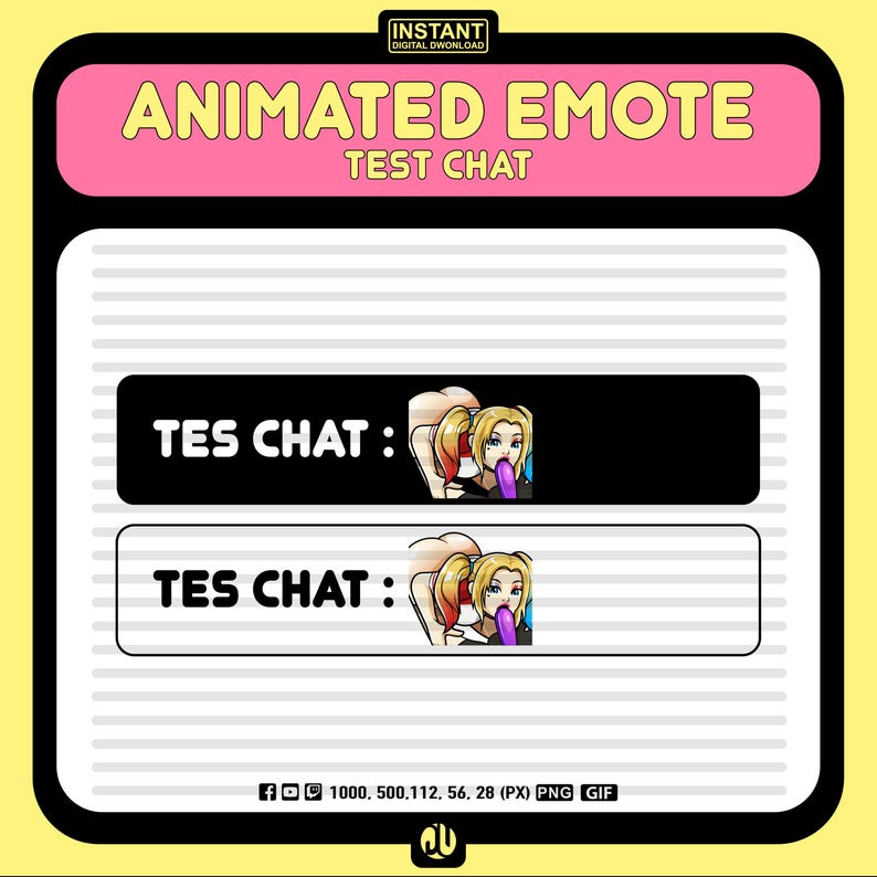 Hungry Purple Snack Cartoon Emote | Funny & Playful GIF for Twitch and ...