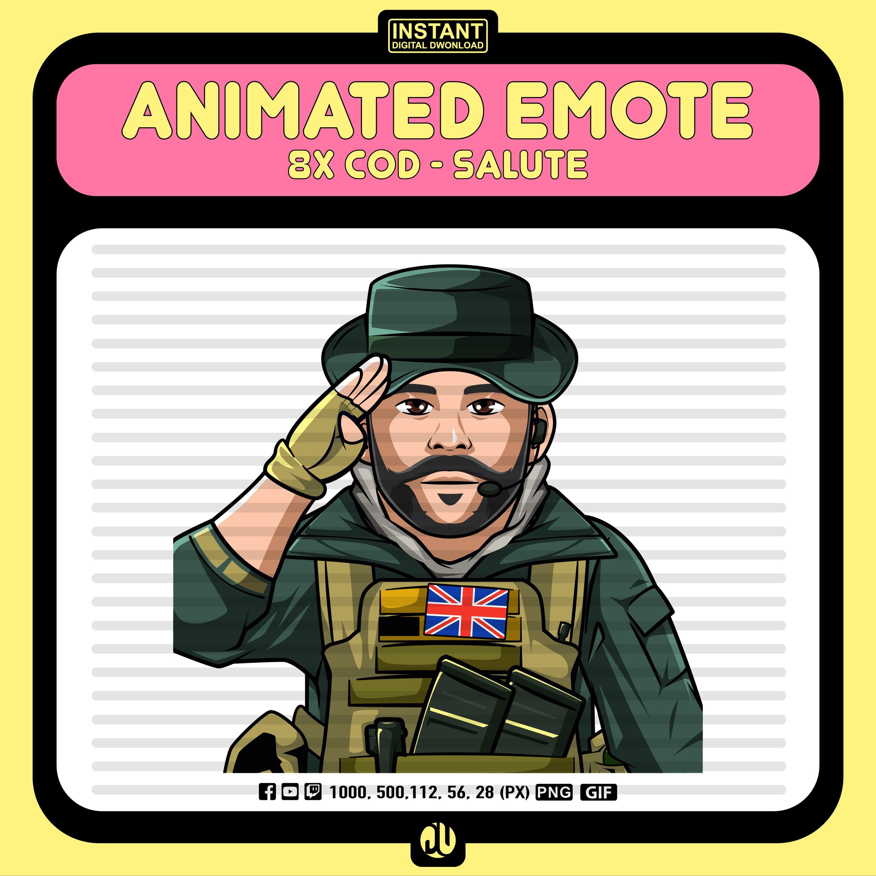 8x Tactical FPS Gamer Animated Emote Pack | Military Meme Gifs for ...