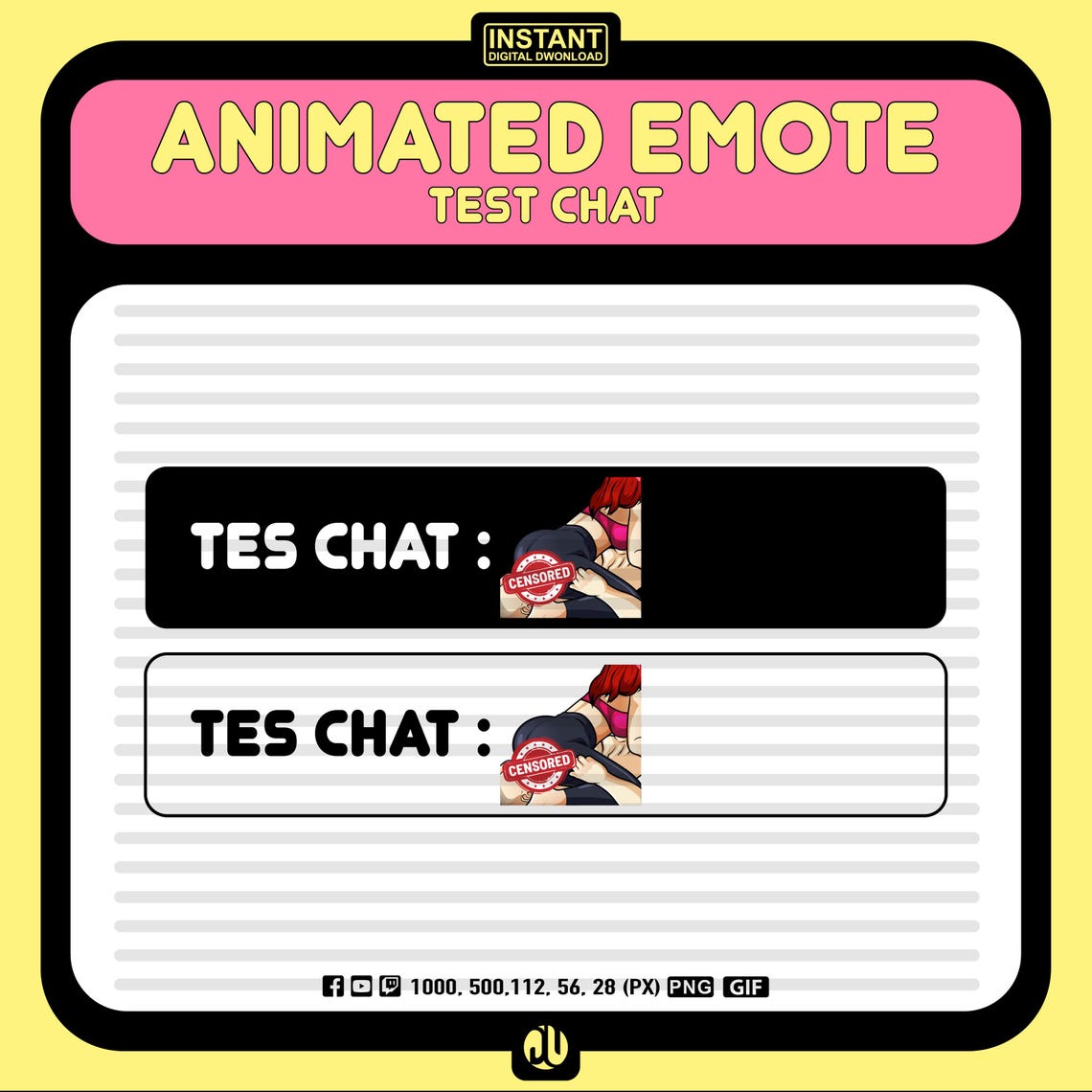 Flirty Dance Animated Emote | Funny & Playful GIF for Twitch and ...