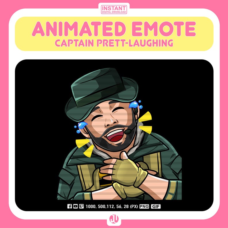 Laughing - Tactical Soldier Animated Emote | FPS Streamer GIF ...