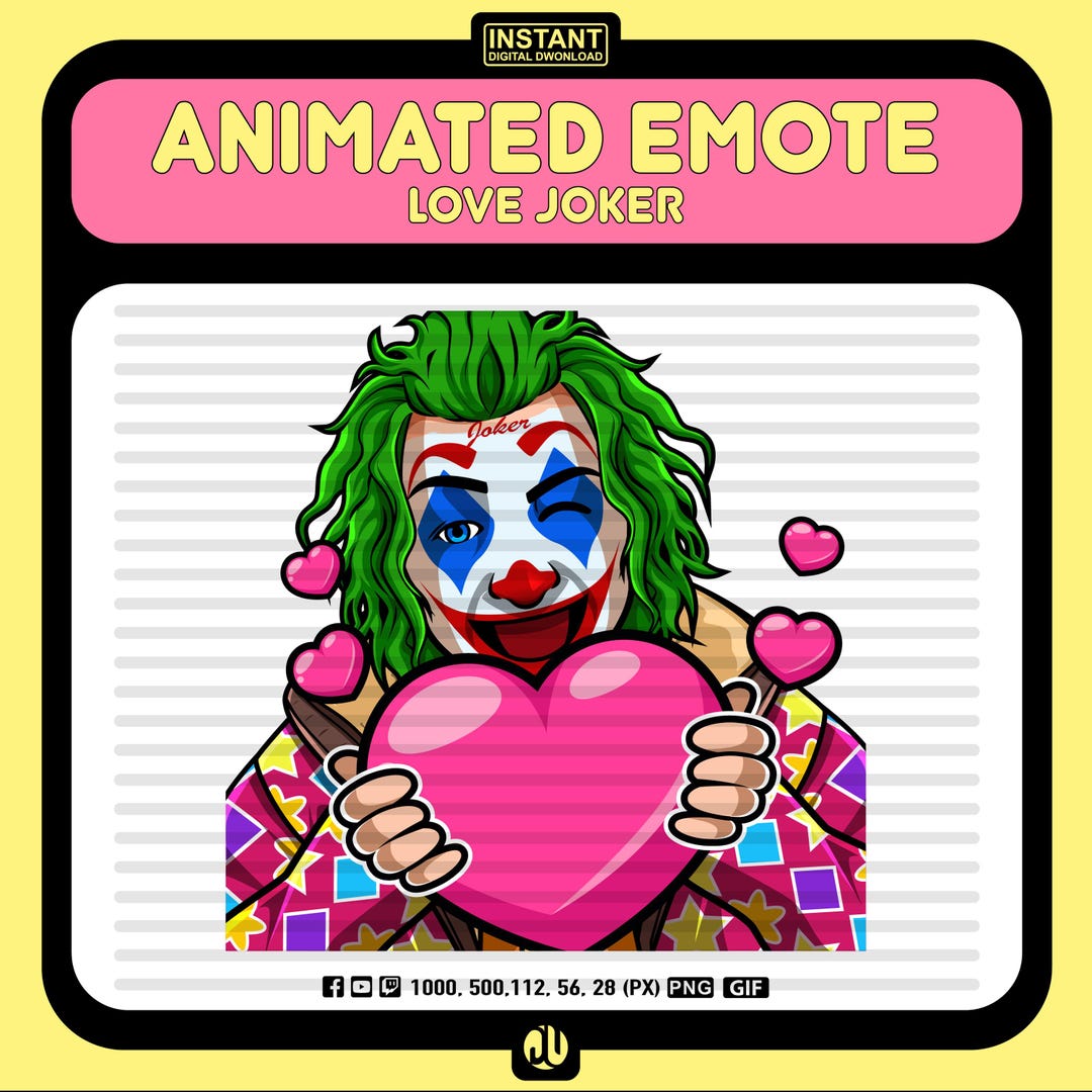 Emote Animated Joker Love | Animated | Joker | Love | Sad | Twitch ...