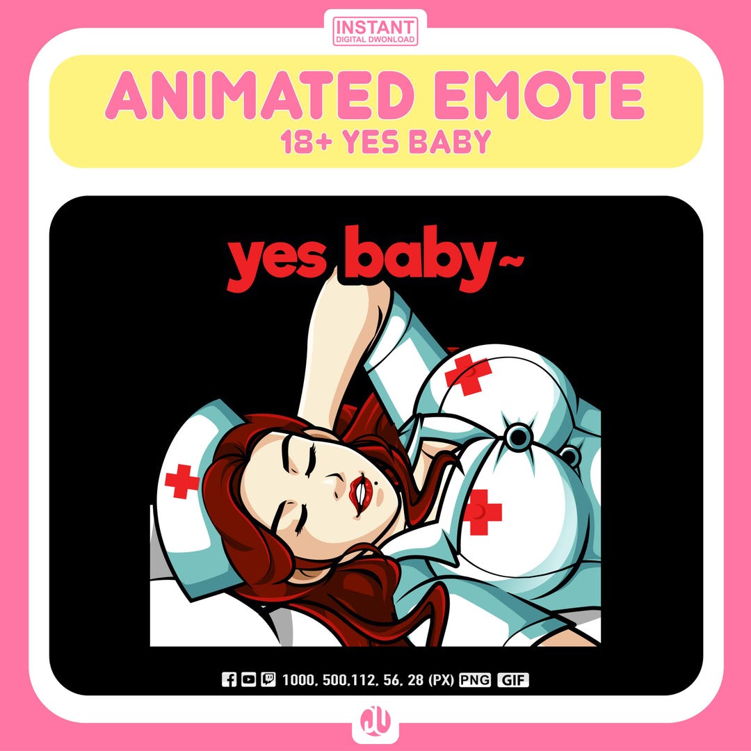 Playful Nurse Animated Emote | Fun & Flirty GIF for Twitch and Discord ...