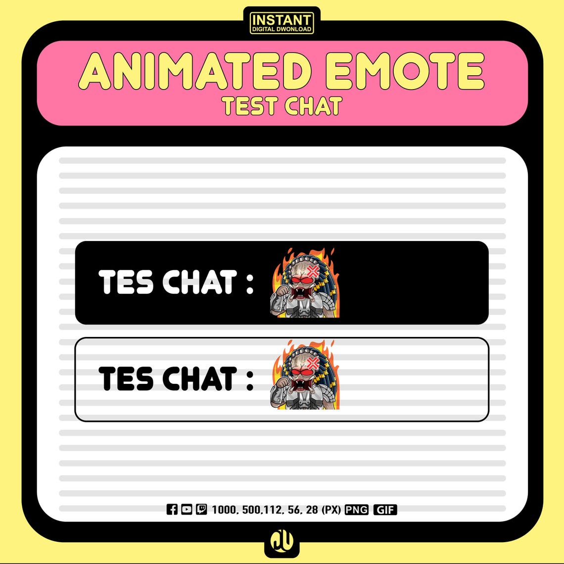 Sci-fi Predator Rage Pepe Animated Emote | Twitch & Discord Animated ...