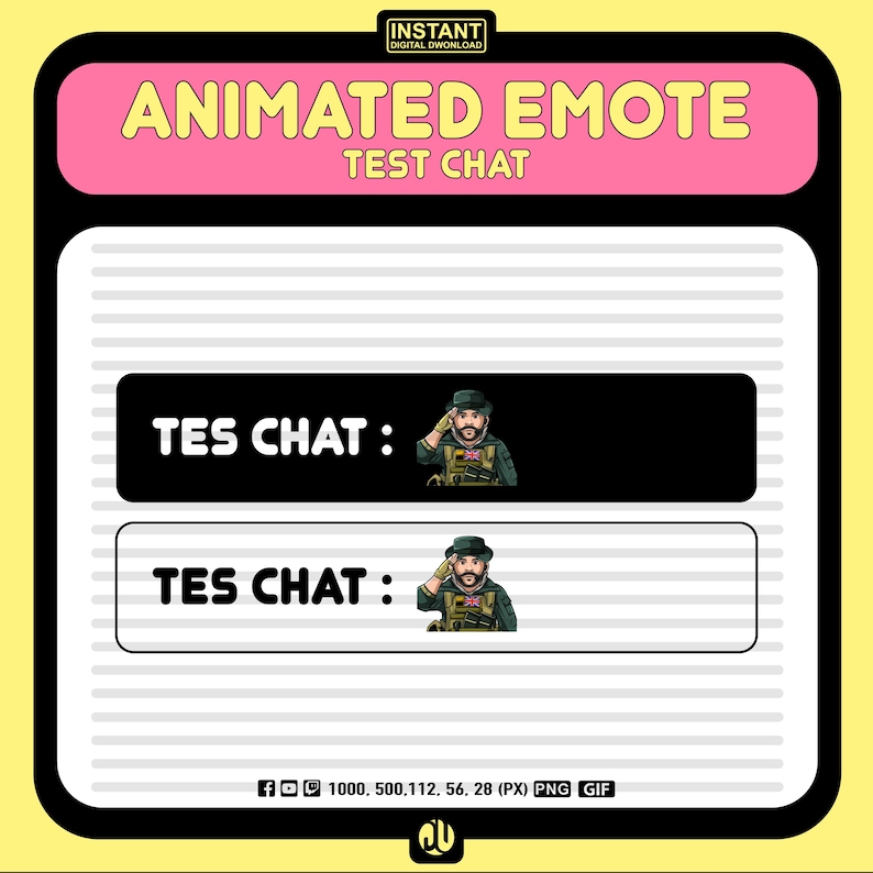 Salute - Tactical Soldier Animated Emote | FPS Streamer GIF | Military ...