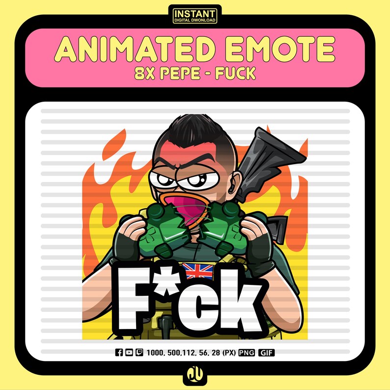 8x FPS Gamer Animated Emote Pack | Tactical Meme Emotes for Twitch ...
