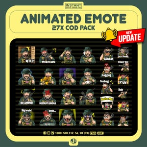 27x Tactical Gamer Animated Emotes: Military Meme Gifs (digital ...