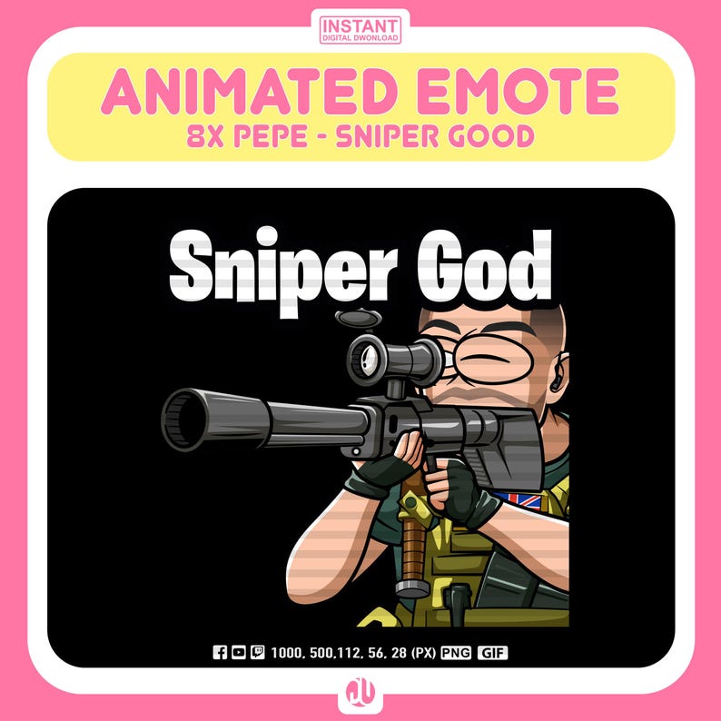 8x FPS Gamer Animated Emote Pack | Tactical Meme Emotes for Twitch ...