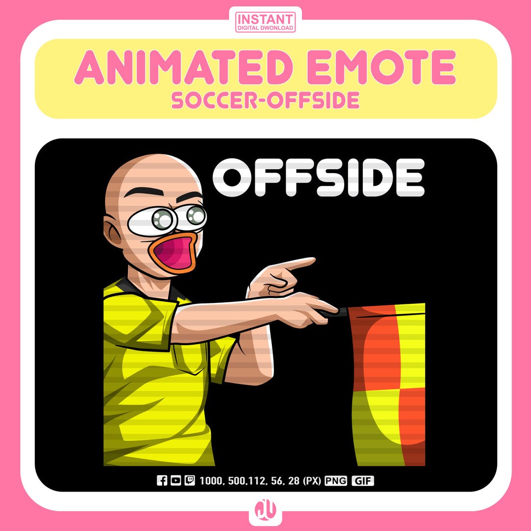 Offside Pepe Referee Animated Emote | Funny Soccer Meme Emote for ...