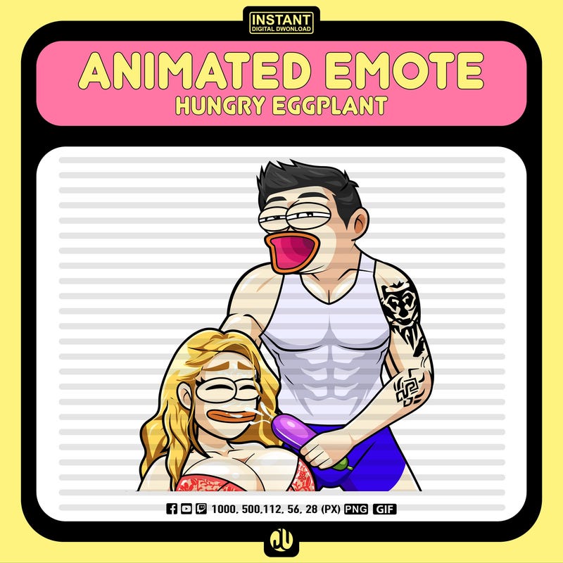 Hungry Emote Twitch - Etsy UK