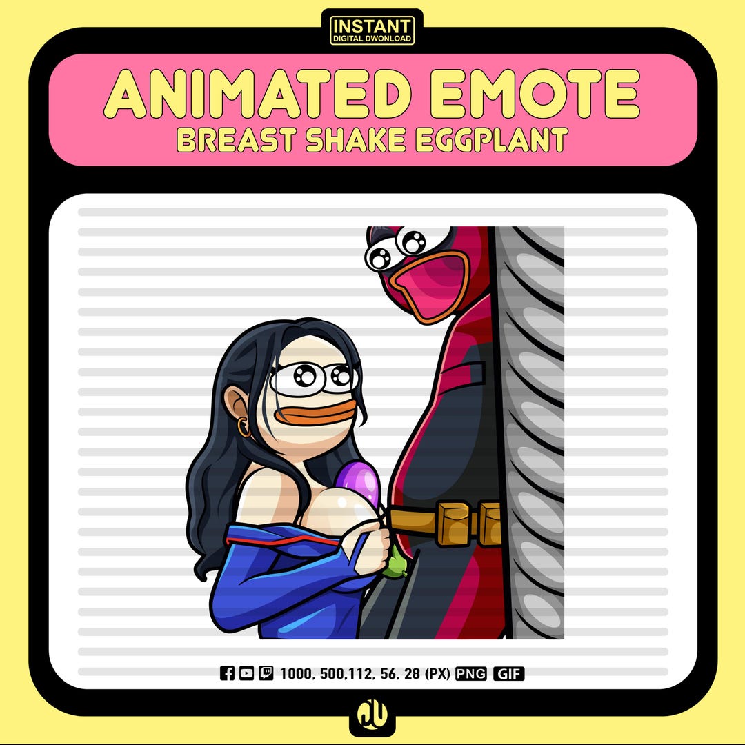 18 Eggplant Shake With Breast Animated Emotes Hot PEPE Shake Sexy ...