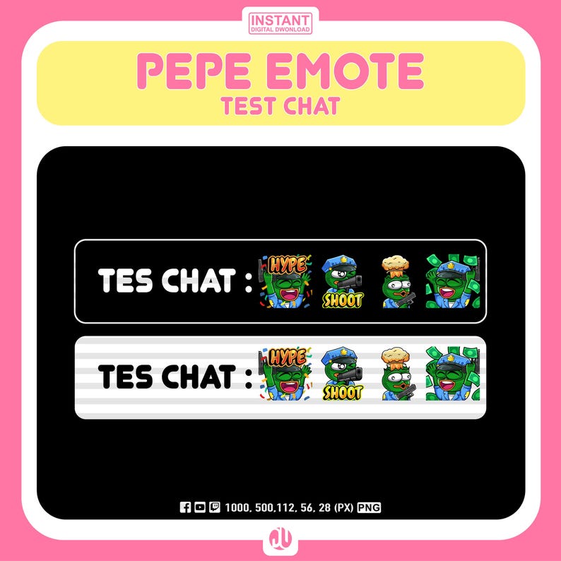 8x Police Pepe Emote Pack | Meme Twitch & Discord Emotes | Digital ...