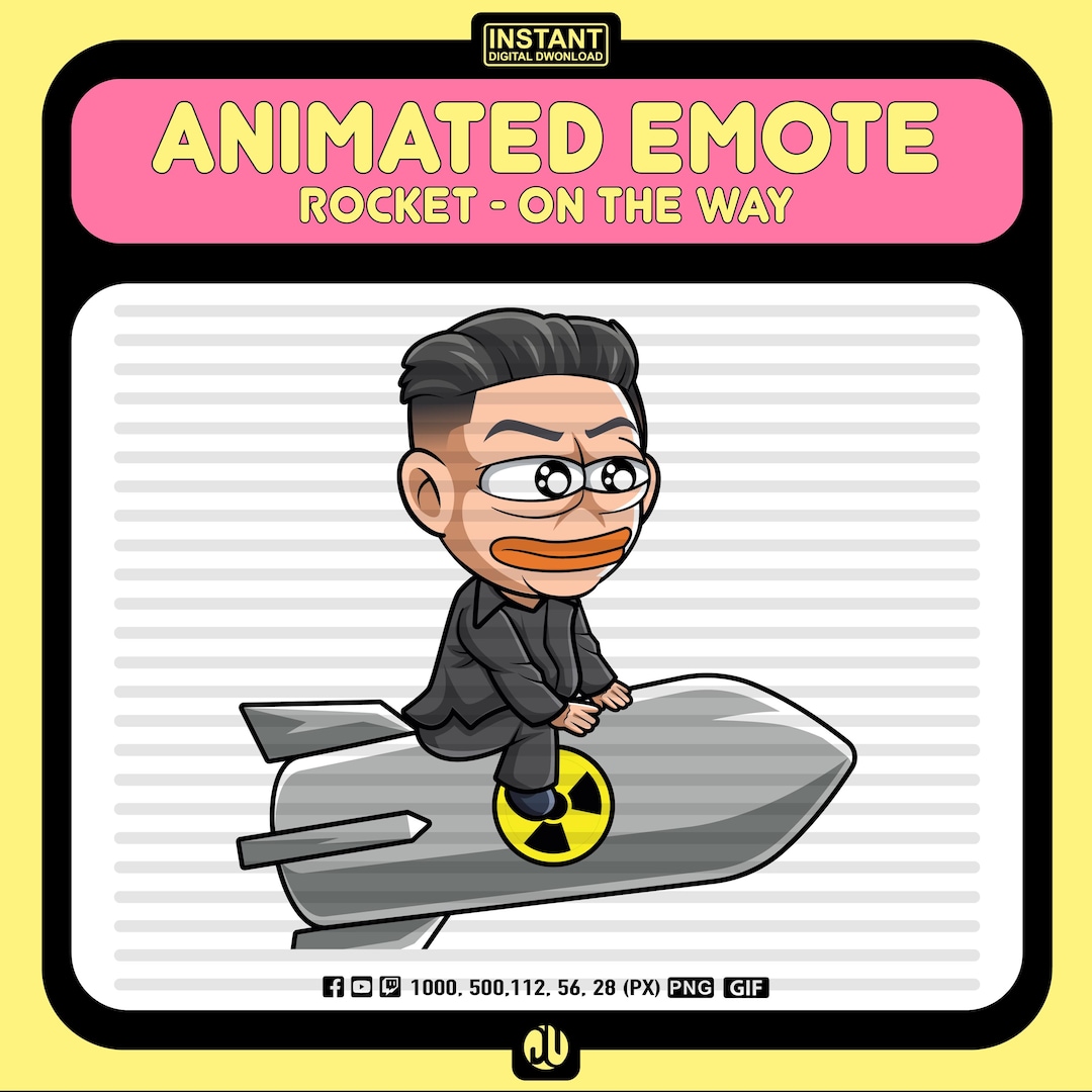 ROCKET OTW Animated President Pepe Emote | Funny Dictator Twitch Emote ...
