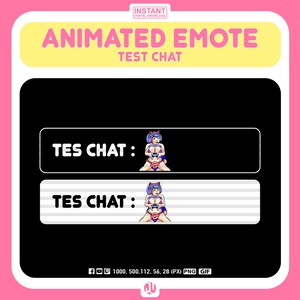 Sassy Gamer Girl Animated Emote – Cute & Playful Twitch/discord GIF ...