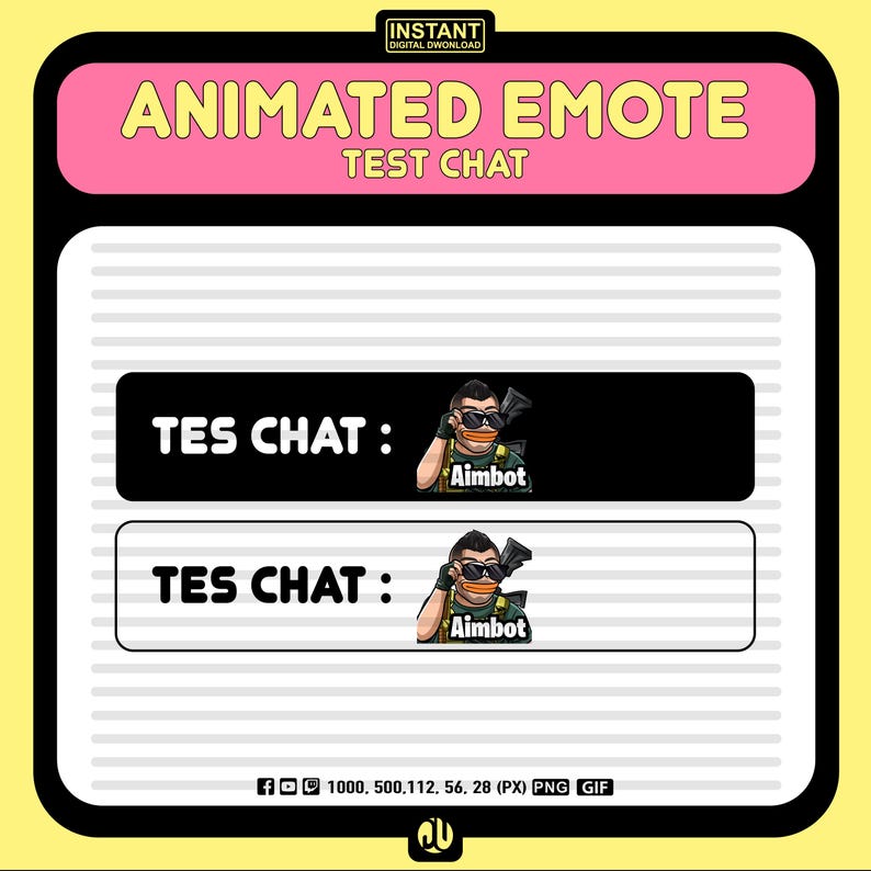 Aimbot - Tactical Soldier Animated Emote | FPS Streamer GIF | Military ...