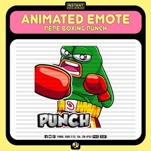 Pepe Boxing Punch Animated Emote: Twitch Discord GIF (digital Download ...