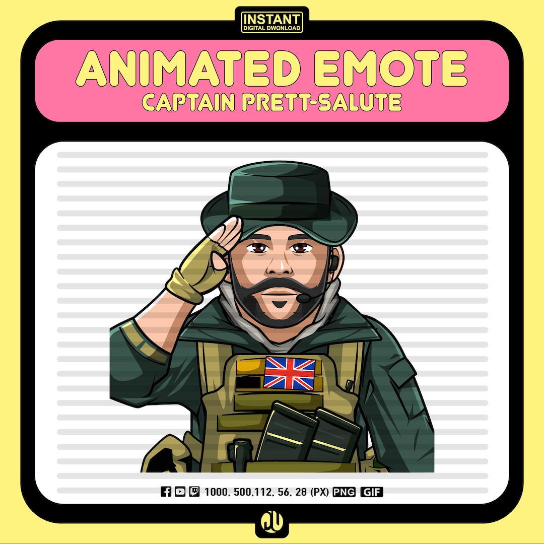 Salute - Tactical Soldier Animated Emote | FPS Streamer GIF | Military ...