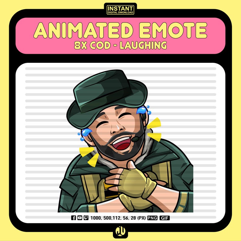 8x Tactical FPS Gamer Animated Emote Pack | Military Meme Gifs for ...
