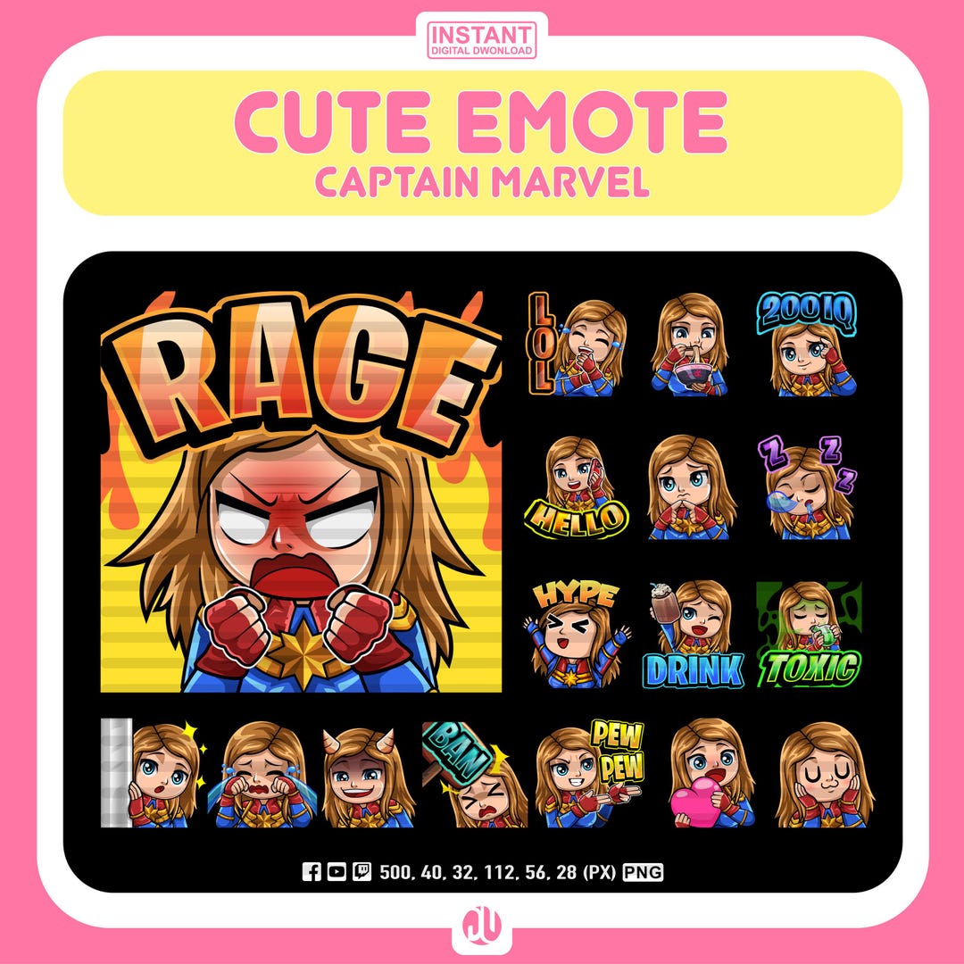 17x Cosmic Hero Emote Powerful Space Warrior Emoji for Twitch & Discord ...