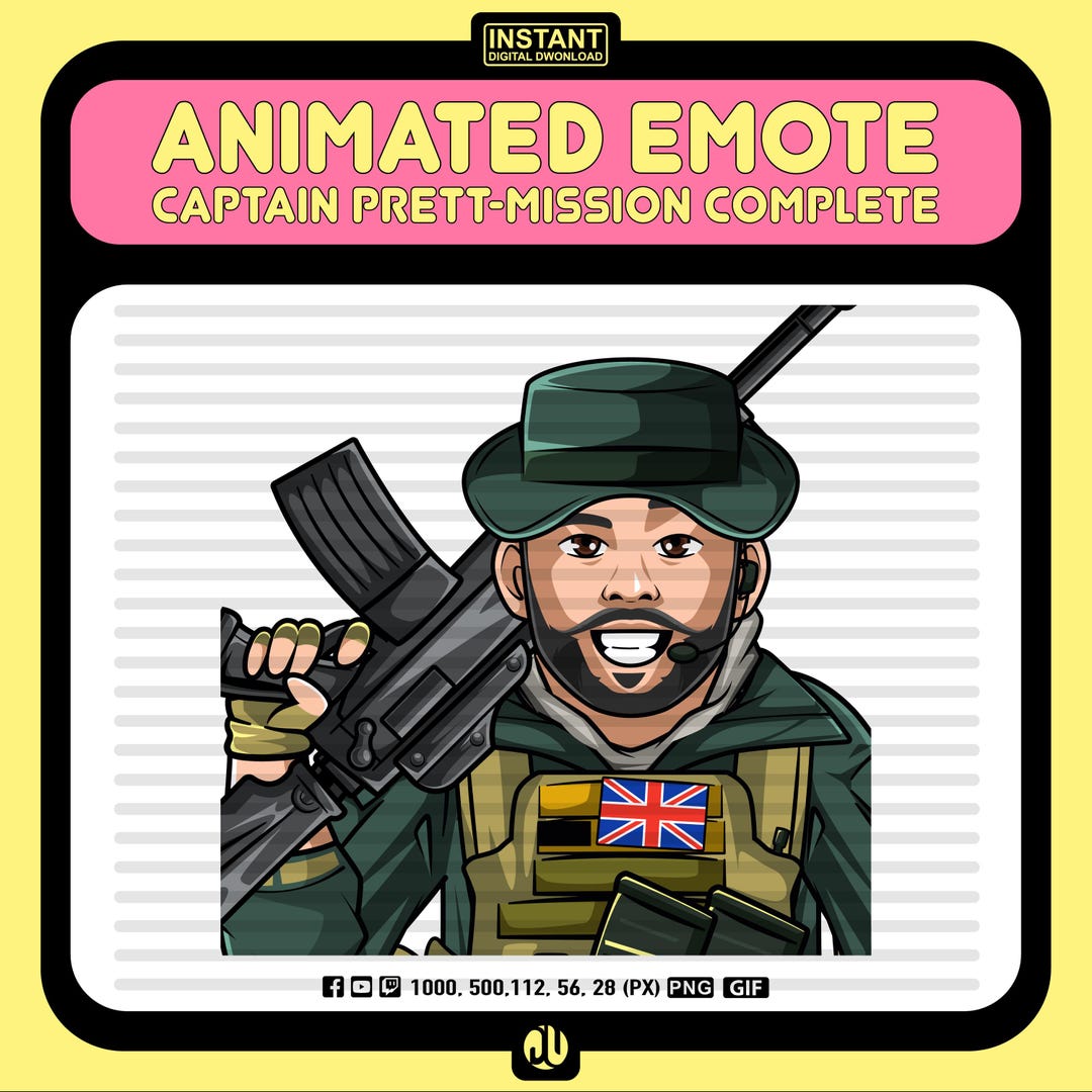 Tactical Soldier Animated Emote: FPS Streamer GIF (digital Download) - Etsy
