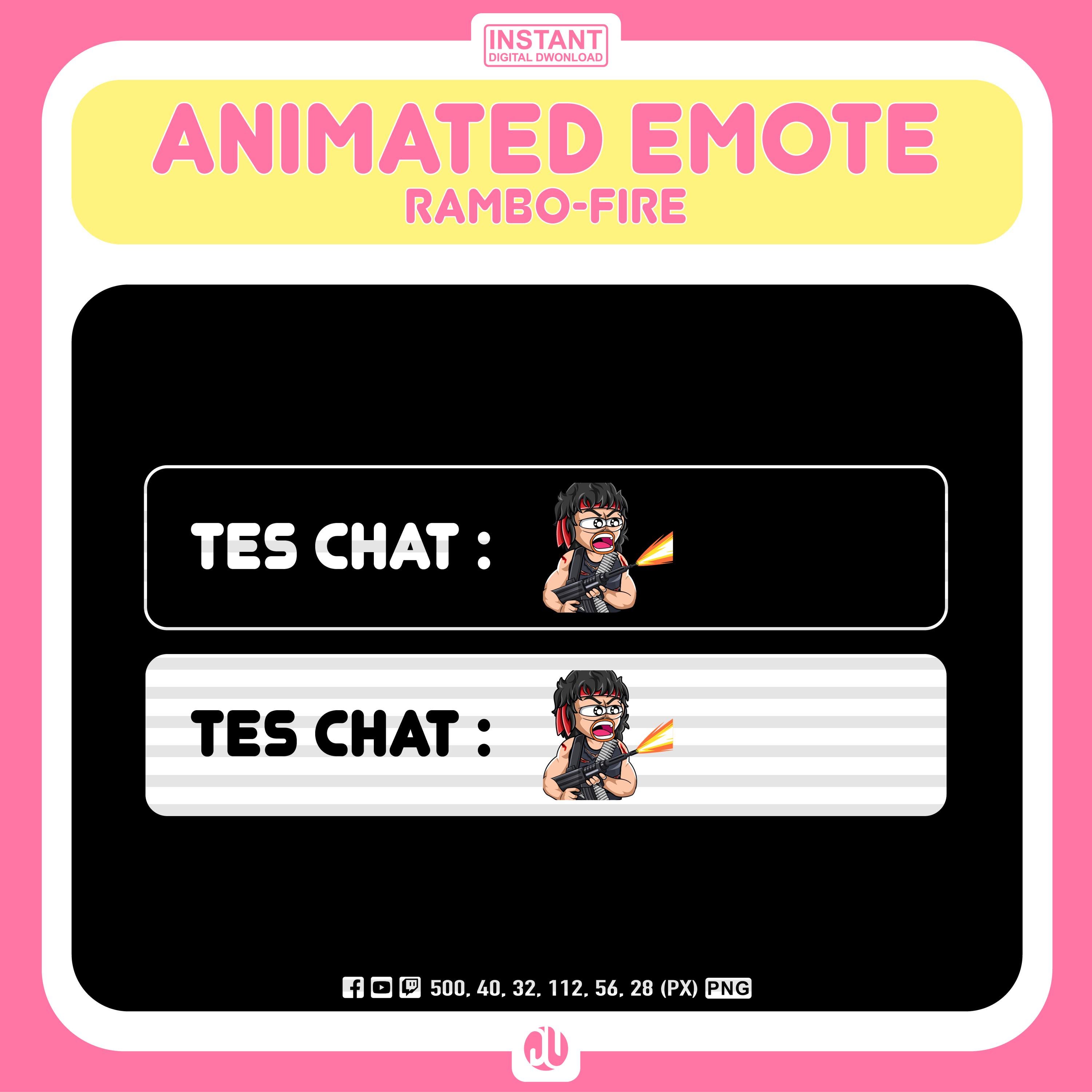 Animated Combat Veteran Emote: Rambo Fire (GIF & PNG) - Etsy