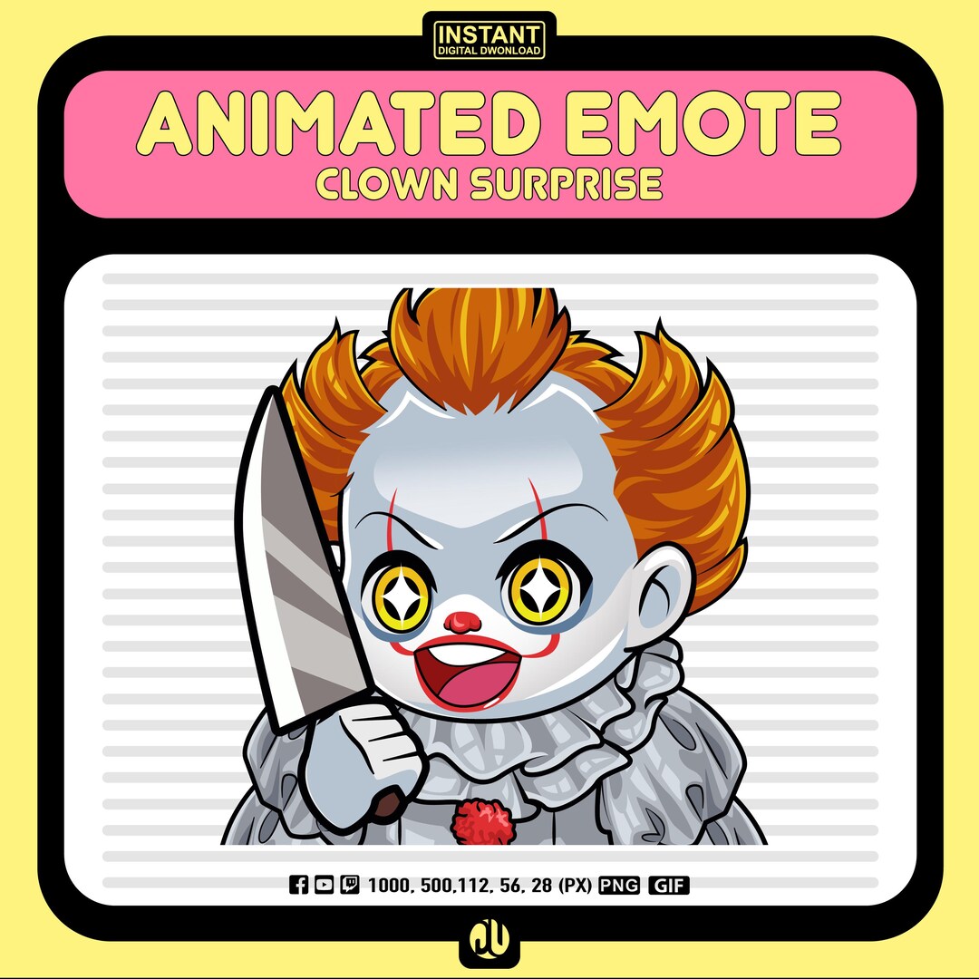 Animated Clown Surprise Emote | Twitch, Discord & Youtube | Funny ...