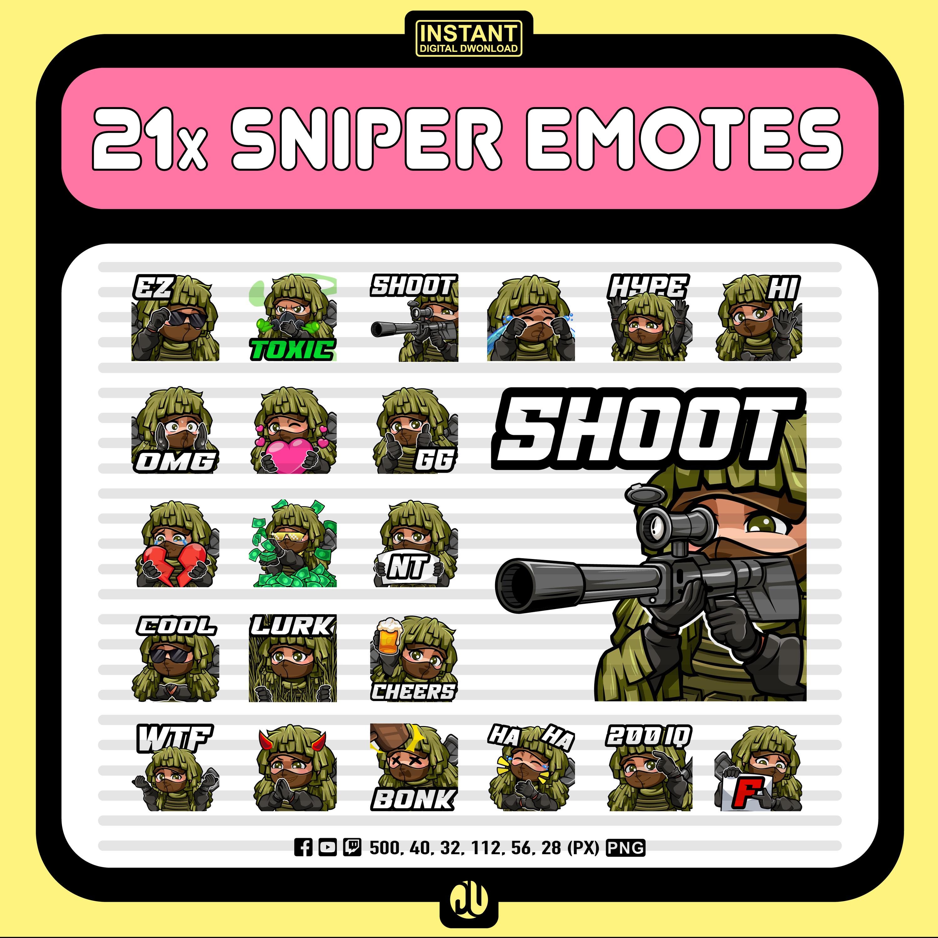 20x Sniper Emotes | Discord Emotes | Youtube Emotes | Facebook Emotes ...