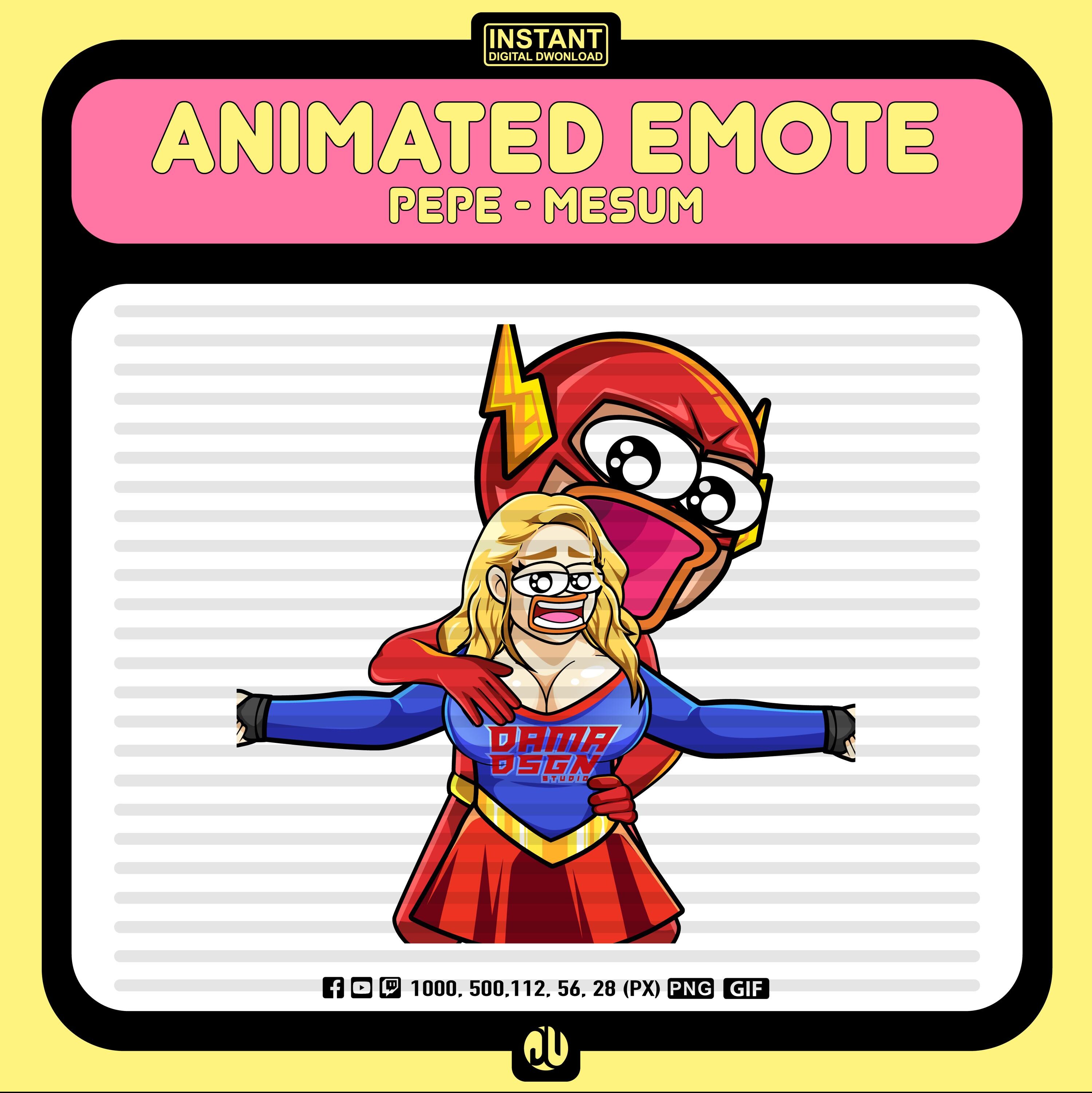 Funny Pepe Reaction Emote | Animated Meme GIF for Gamers & Streamers - Etsy