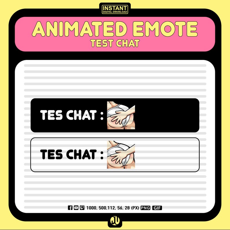 Cheeky Slap Animated Emote | Funny & Playful GIF for Twitch and Discord ...
