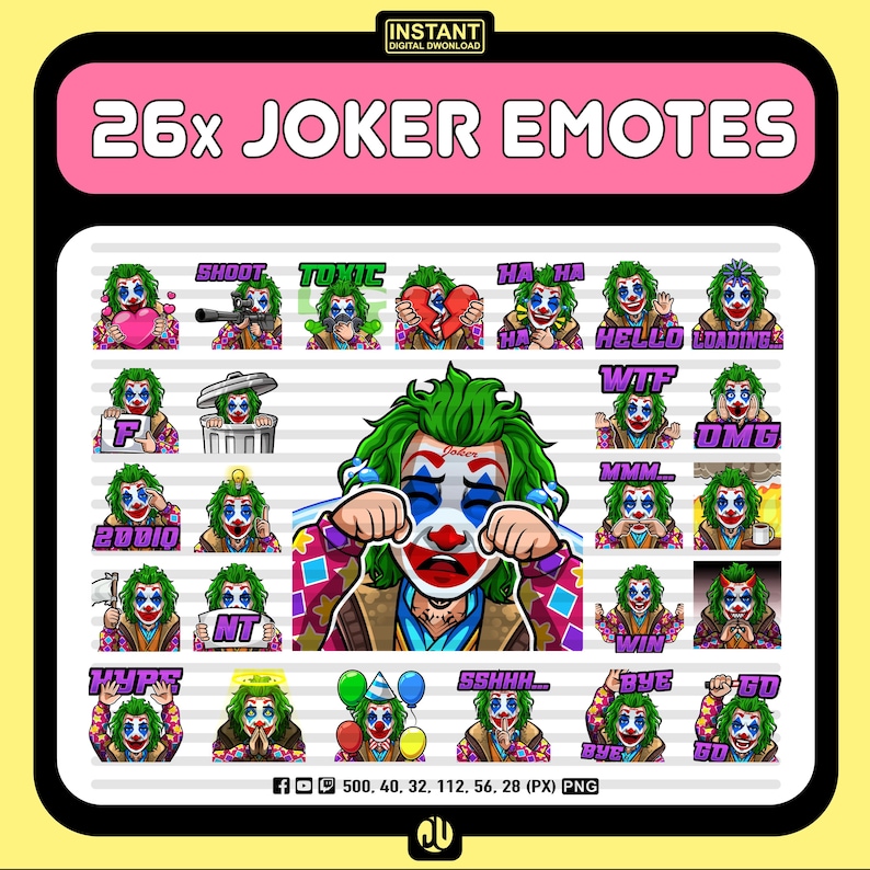 26x Joker Emotes | Discord Emotes | Youtube Emotes | Facebook Emotes ...