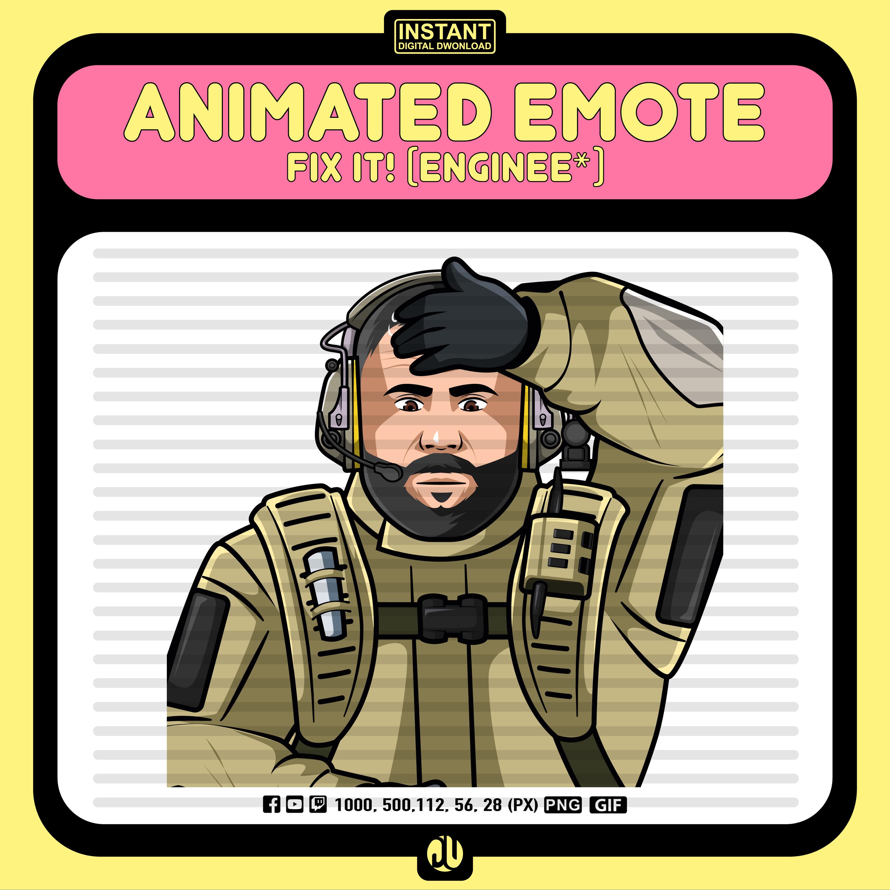 7x Tactical FPS Gamer Animated Emote Pack | Military Meme Gifs for ...