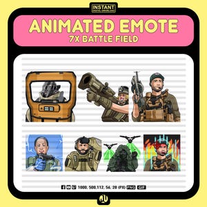 7x Tactical FPS Gamer Animated Emote Pack | Military Meme Gifs for ...