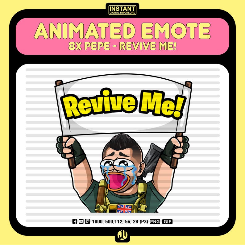 8x FPS Gamer Animated Emote Pack | Tactical Meme Emotes for Twitch ...