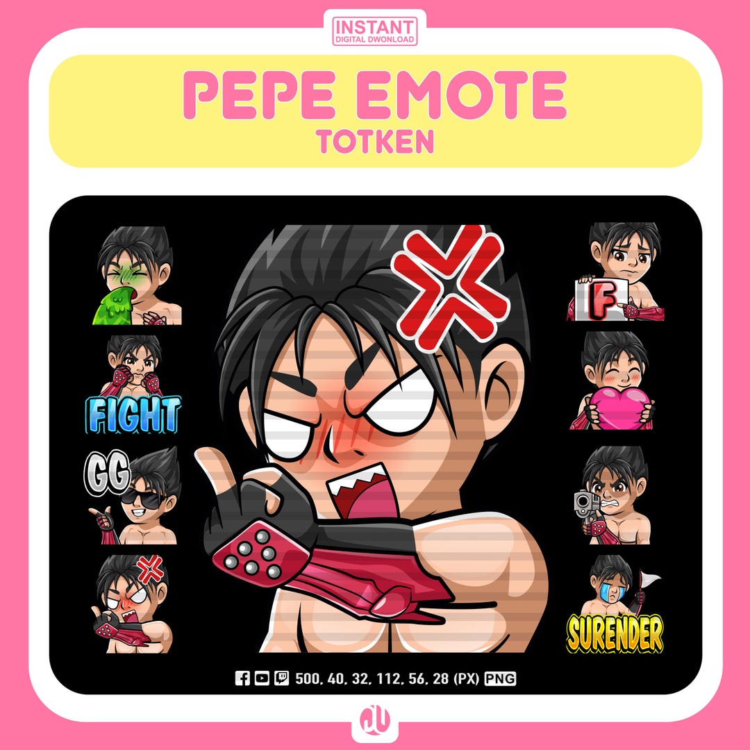 Fighting Game Warrior Emotes: Twitch, Discord, Youtube (digital ...