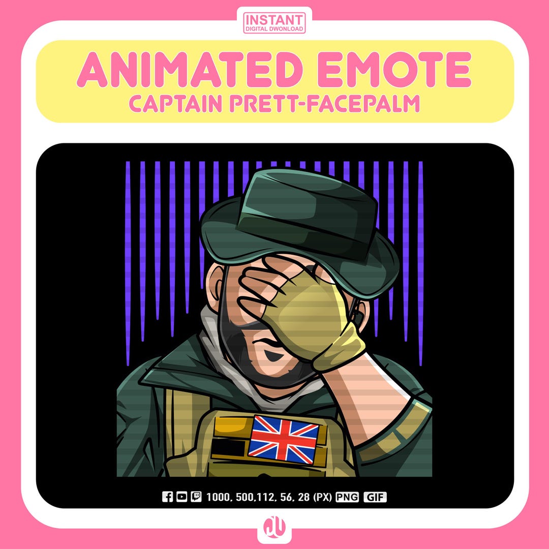 Facepalm - Tactical Soldier Animated Emote | FPS Streamer GIF ...