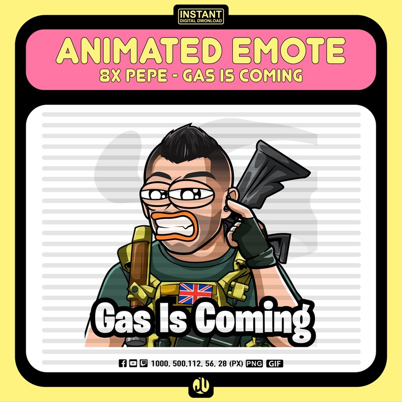 8x FPS Gamer Animated Emote Pack | Tactical Meme Emotes for Twitch ...
