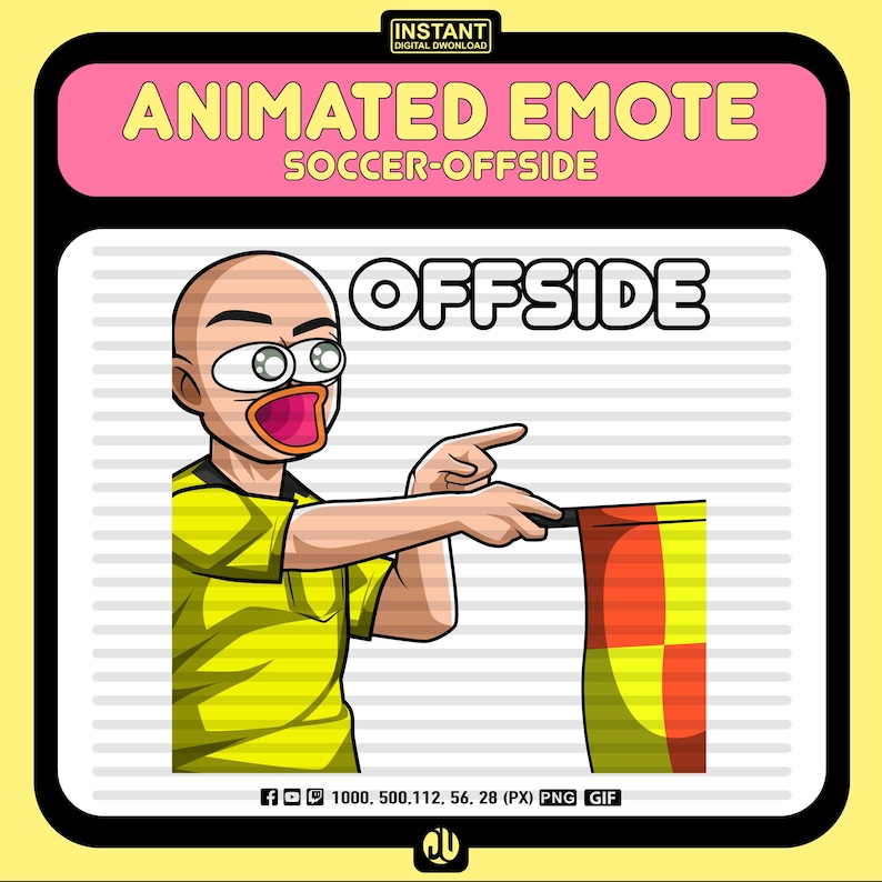 Offside Pepe Referee Animated Emote | Funny Soccer Meme Emote for ...
