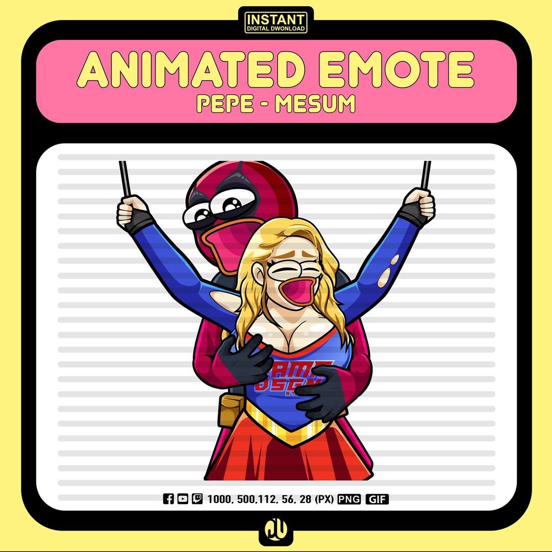 Funny Pepe Reaction Emote | Animated Meme GIF for Gamers & Streamers - Etsy
