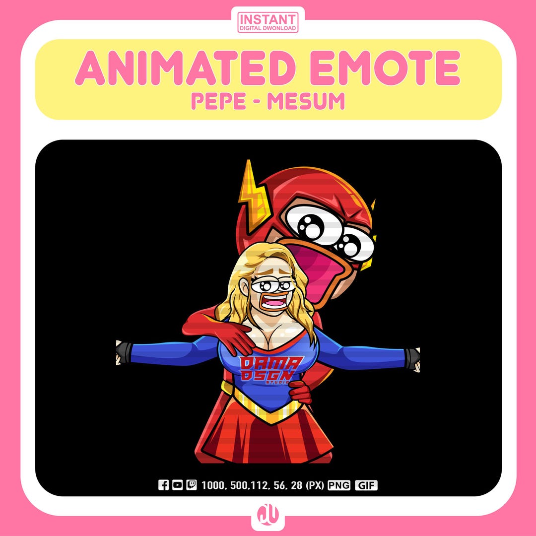 Funny Pepe Reaction Emote | Animated Meme GIF for Gamers & Streamers - Etsy