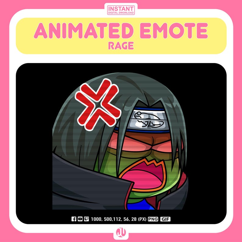 Ninja Clan Animated Emote – Sharingan-inspired Twitch & Discord GIF ...