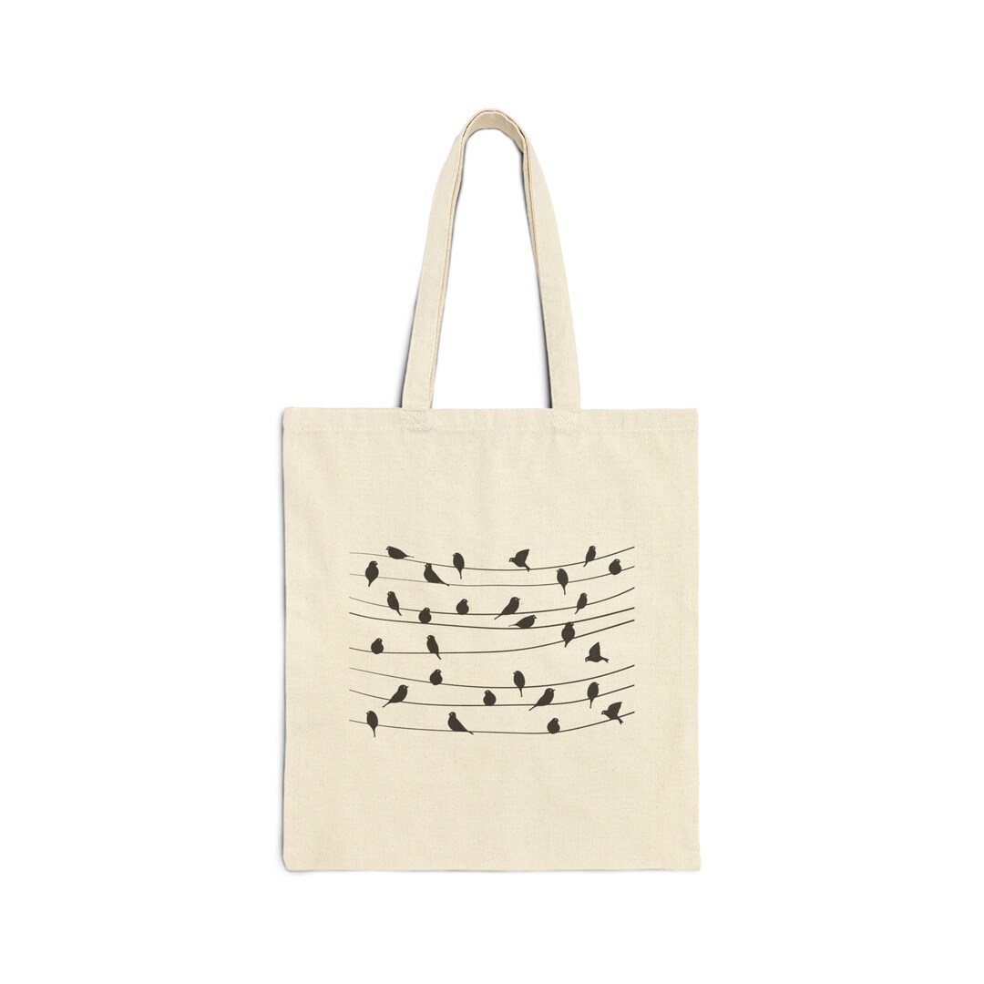 Birds Tote Bag, Birds on a Wire, Birds Bag, Gifts for Bird Lovers ...