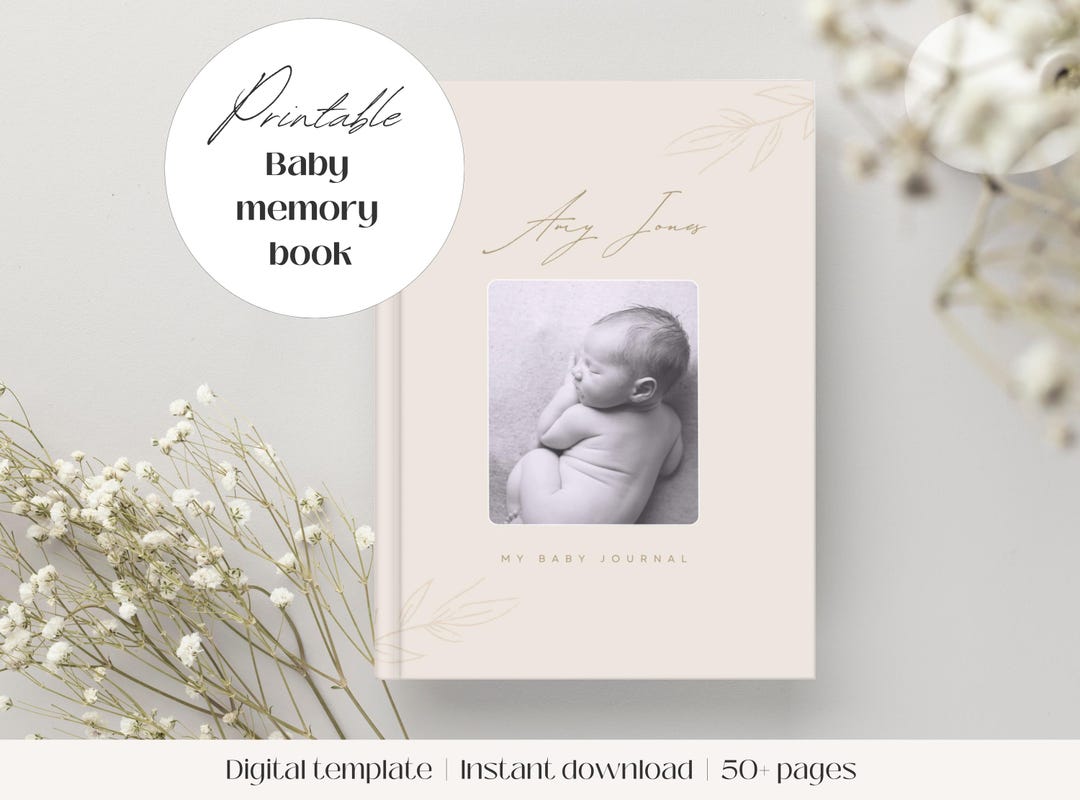 Babys First Year Book | Printable Baby Memory Book | Custom Baby Book ...