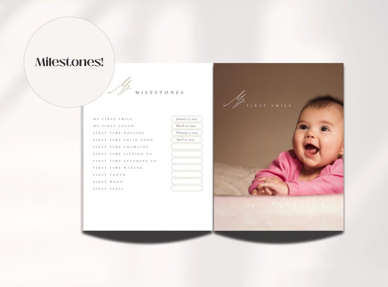 Babys First Year Book | Printable Baby Memory Book | Custom Baby Book ...