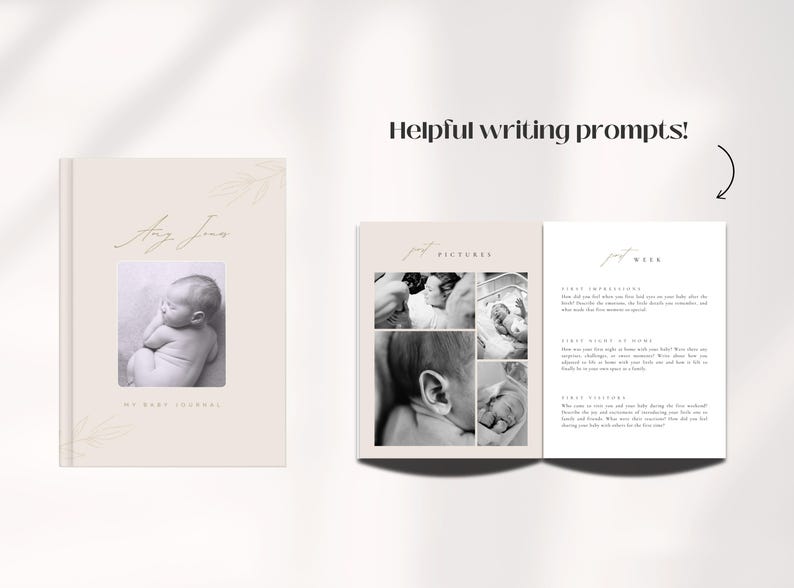 Babys First Year Book | Printable Baby Memory Book | Custom Baby Book ...