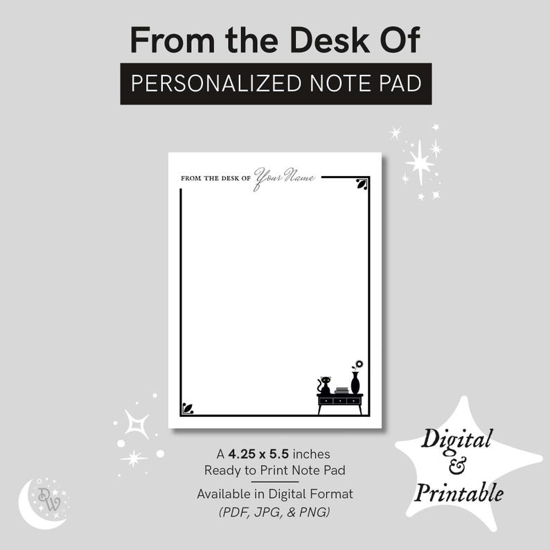 From the Desk of Custom Name Notepad, Business Stationery Co Worker ...