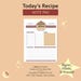 Digital Recipe Note Pad Printable PDF Instant Download Meal Planner ...