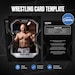 Wrestling Trading Card Canva Template, Create Your Own Customizable ...