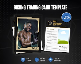 Wrestling Trading Card Canva Template, Create Your Own Customizable ...